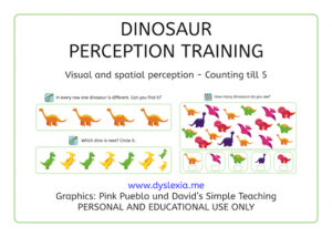Dinosaur perception training - American Dyslexia Association : American ...